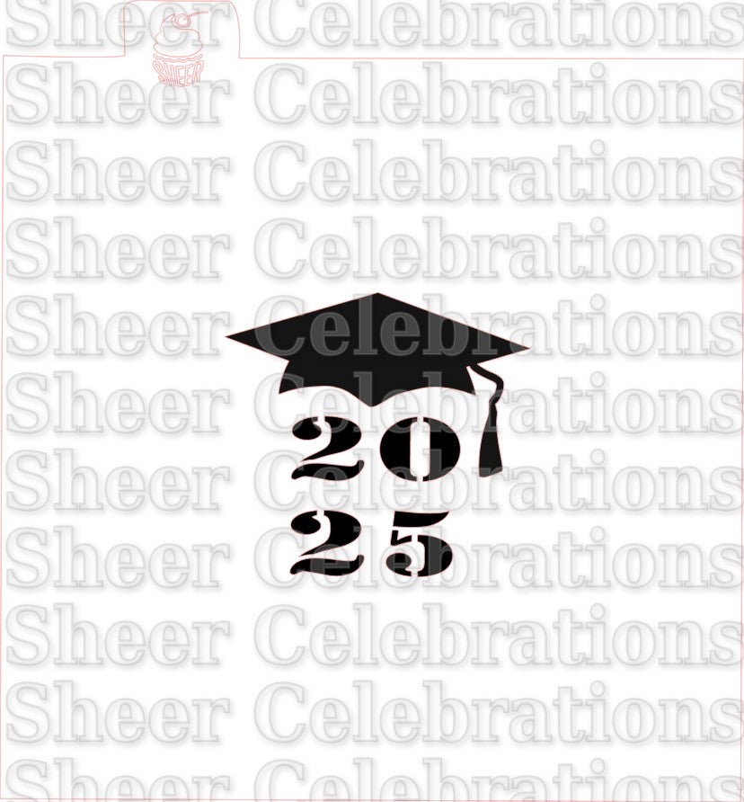 SC Grad Cap 2025 Stencil | Sheer Celebrations