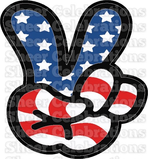 SC Peace Sign Hand 3.5" Cutter | Sheer Celebrations