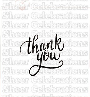 SC Thank You Stencil to fit 3" cutter | Sheer Celebrations