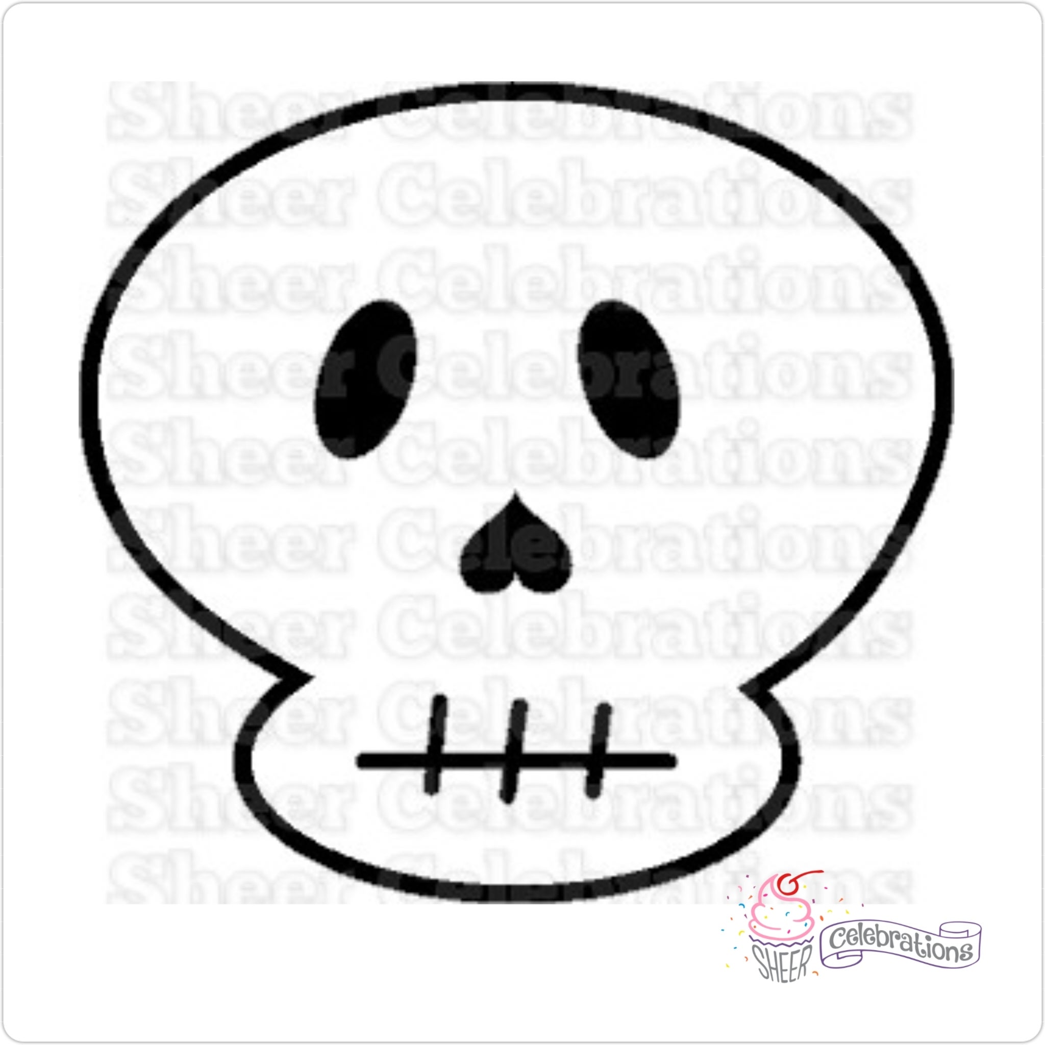 Cute Skeleton Face Cartoon