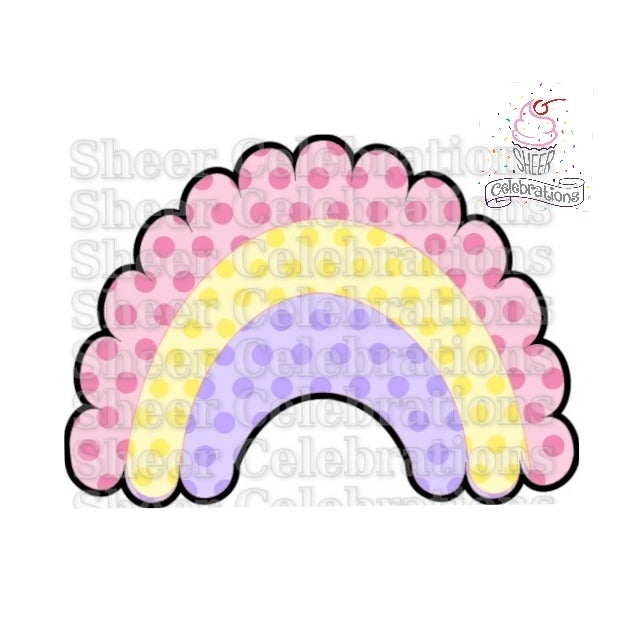 SC Scallop Rainbow Cookie Cutter | Sheer Celebrations